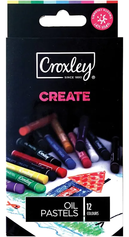 Croxley Create Oil Pastels Assorted 16-Pack - The Stationery People
