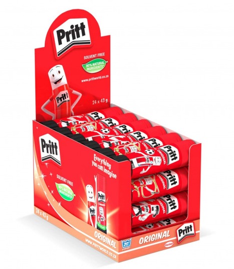 PRITT Glue Stick 43g Dispenser Box (24 X 43g) - The Stationery People