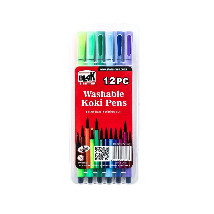 Washable Koki Pens 12 Piece - The Stationery People