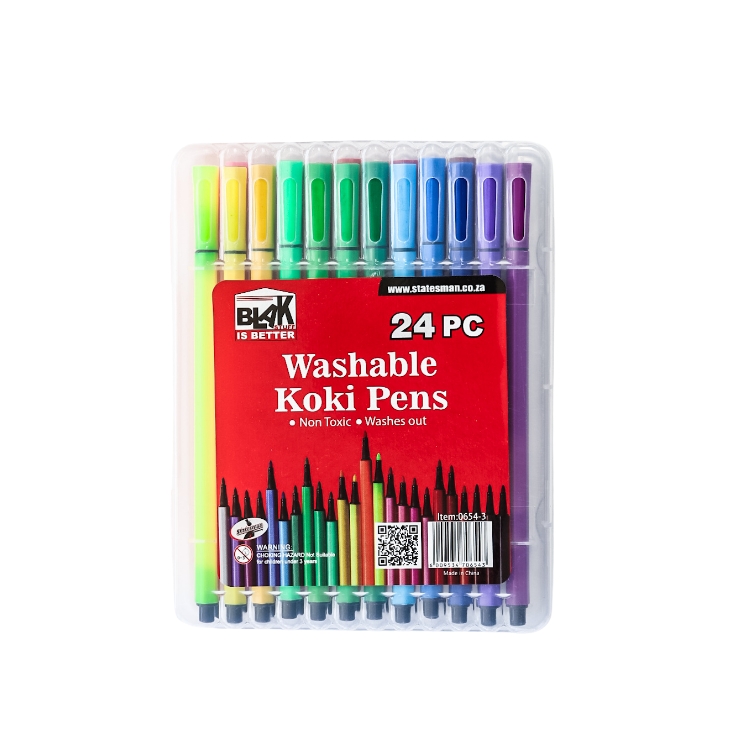 Washable Koki Pens 24 Piece - The Stationery People